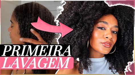 COMO LAVAR O CABELO ALONGAMENTO Lavei Pela Primeira Vez Em Casa
