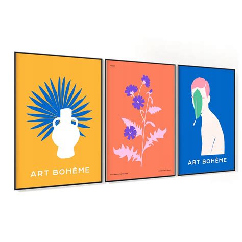 PLAKAT ABSTRAKCJA ZESTAW PLAKATÓW 3 szt PLAKATY A3 Wiele wzorów