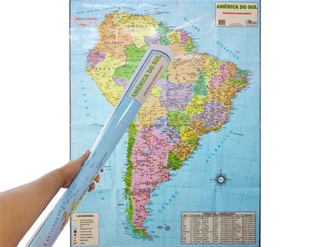 Mapa da América do Sul Político e Rodoviário Rodovia Principal Rota de