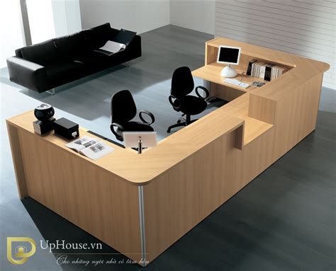 Mẫu bàn quầy lễ tân gỗ đẹp U6