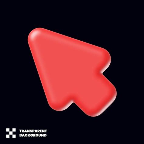 Premium PSD Cursor Pointer Arrow Icon In 3d Render