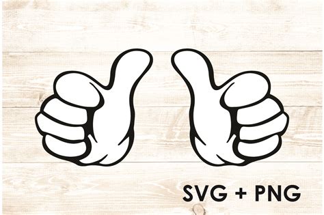 Thumbs Up Cartoon Hands Gloves SVG Gráfico por Too Sweet Inc Creative