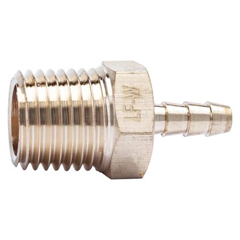 LTWFITTING 1 8 In ID Hose Barb X 1 4 In MIP Lead Free Brass Adapter