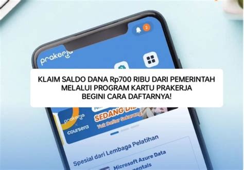 Klaim Saldo DANA Gratis Rp700 Ribu Dari Pemerintah Via Kartu Prakerja