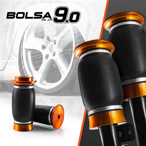 Bolsa de Ar 9 0 Castor Suspensões Ar FIxa Rosca Sempre na Frente