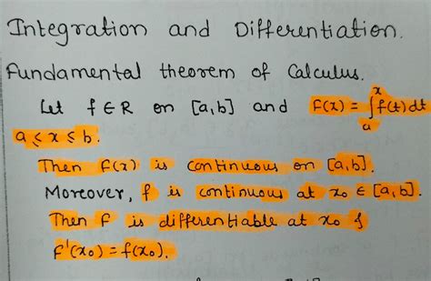 integration and differentiation fundamental theorem of calculus let f∈r