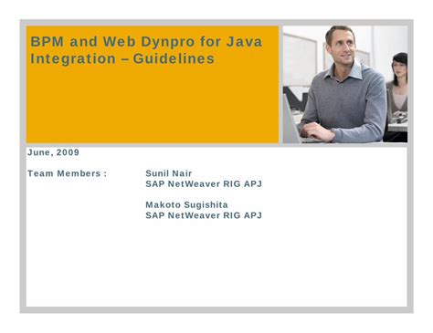 Pdf Bpm And Web Dynpro For Java Integration Guidelines Pdf