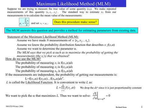 maximum likelihood method