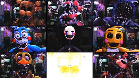 TODOS Los SUSTOS De FNAF 2 REMAKE COMPILATION ALL JUMPSCARES FNAF 2
