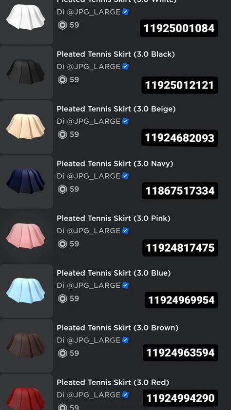 Pleated Skirt Outfit Pleated Tennis Skirt Roblox Codes Roblox Roblox