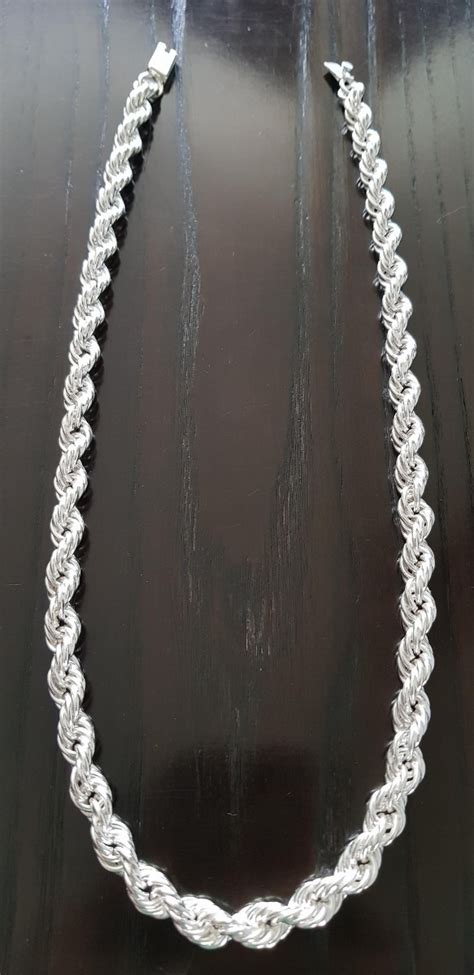 Cadena Torsal De Plata Ley Para Caballero Artesanosmex