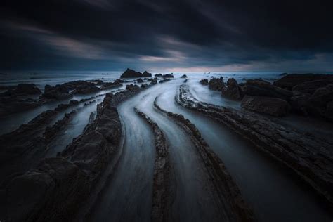 Wallpaper Sunlight Landscape Sunset Sea Night Rock Nature