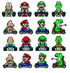 Super Mario Kart Sprites W Customs By Snowgibbonbasilisk On The