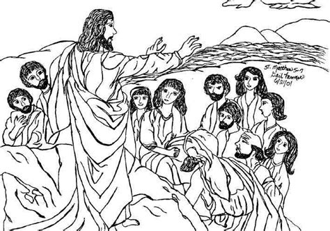 Sermon On The Mount Coloring Page At GetColorings Free Printable