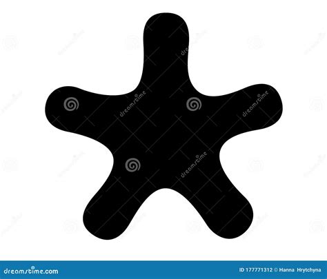 La Silueta De Una Estrella Silueta Vectorial Negra De Pez Estrella De
