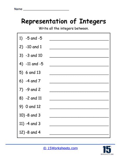 Integers Worksheets Worksheets Library