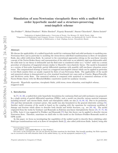 pdf simulation of non newtonian viscoplastic flows with a unified first order hyperbolic model