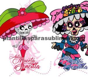 Catrinas Dia De Muertos Sublimacion Camisetas Plantillas Para Sublimar