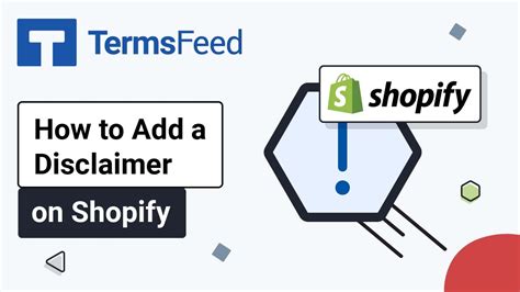 How To Add A Disclaimer Page To A Shopify Store Termsfeed