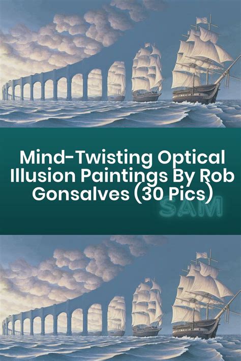 Two Paintings With The Words Mind Twisting Optical Illusion Paintings