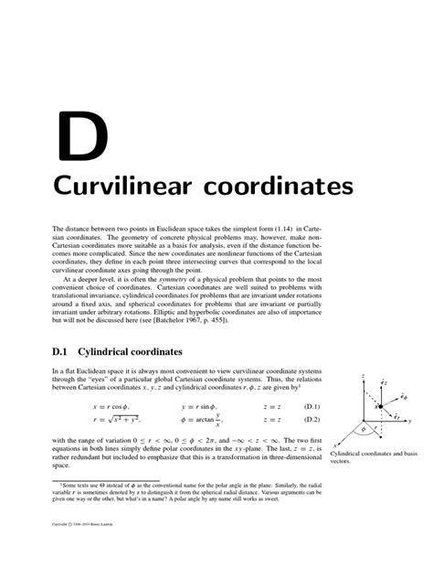 curvilinear coordinates pdf coordinate system cartesian coordinate system