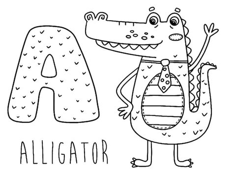 Coloriage Lettre A Drôle télécharger et imprimer gratuit sur