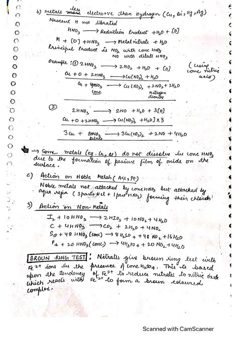 Chemistry Chapter The P Block Elements Part Class Handwritten