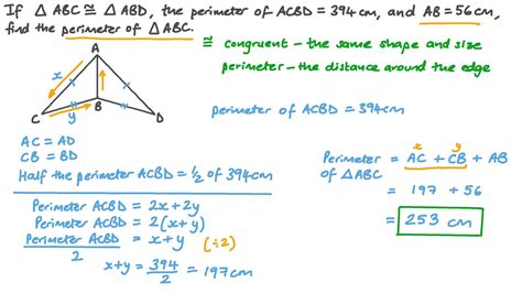question video finding the perimeter of a triangle given the perimeter of a polygon that is