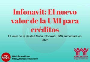 Infonavit El nuevo valor de la UMI para créditos