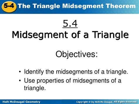 objective prove and use properties of triangle midsegments ppt download