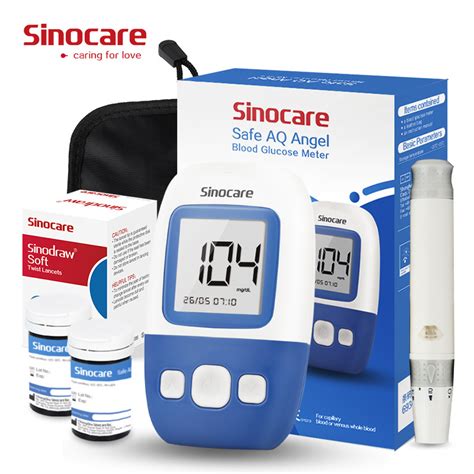 Sinocare Glucose Meter Portable Blood Glucose Test Strips Blood Glucose