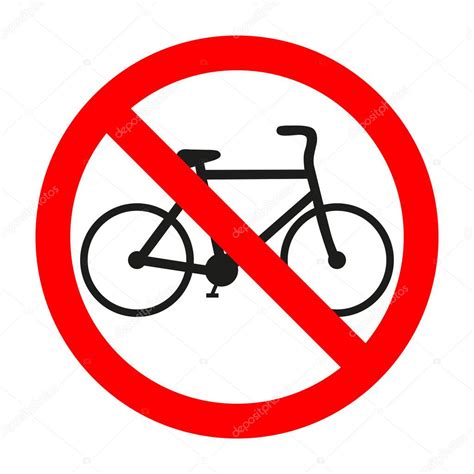 El ciclismo está prohibido ilustración No se permite montar en
