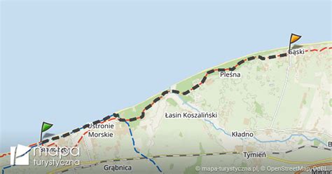 Trasa Sianożęty Gąski mapa turystyczna pl