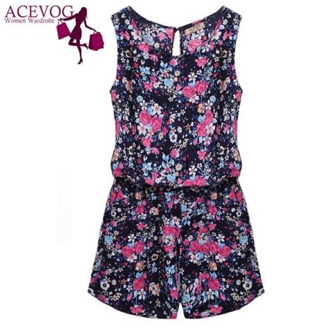 ACEVOG Letni Kombinezon 2018 Kobiety Playsuit Kombinezon Casual Sexy