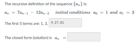 [geometric sequence] find the closed form solution of {an} why is the answer to this quiz