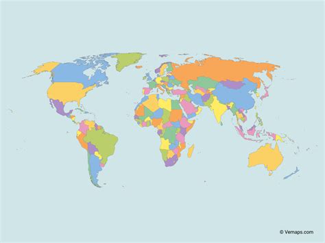 Map Of Asia With Multicolor Countries Free Vector Maps 48 OFF