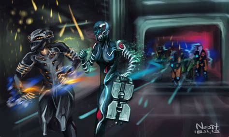 Volt And Mag Warframe By Na T On Deviantart Warframe Valkyr Warframe