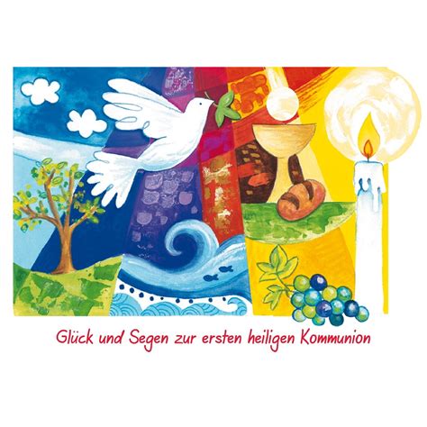 Glückwunschkarte Glück und Segen zur ersten heiligen Kommunion 6