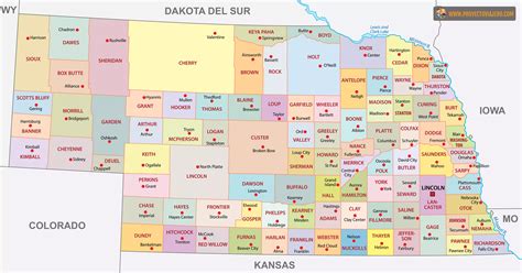 Nebraska Estados Unidos Mapa E Información