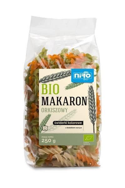Bio Makaron orkiszowy ŚWIDERKI KOLOROWE 250 g NIRO BIO Niro Sklep