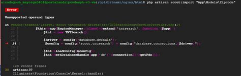 unsupported operand types · issue 298 · teamtnt laravel scout tntsearch driver · github