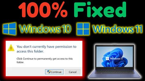How To Fix You Don T Currently Have Permission To Access This Folder