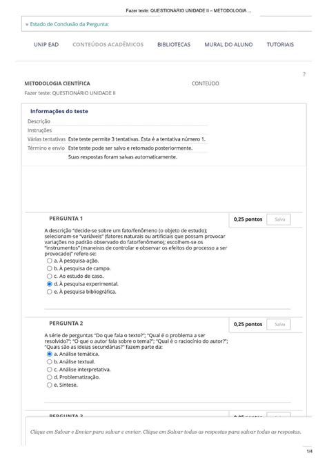Question Rio Unidade Ii Metodologia Unip Tecnologias Da Informa O