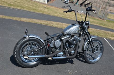 Naked American Classic Motors Acm Harley Evo Powered Softail Bobber