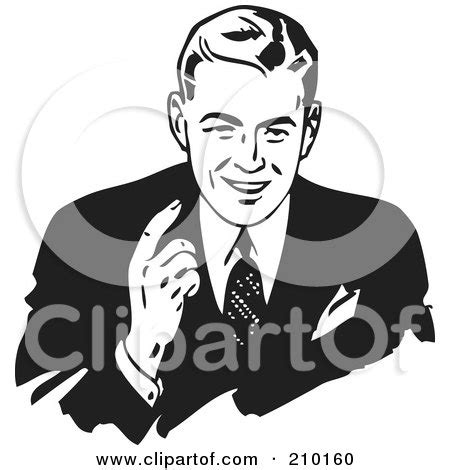 Royalty Free RF Clipart Illustration Of A Retro Black And White