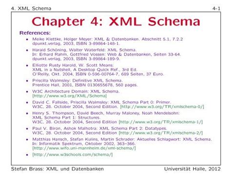 chapter 4 xml schema
