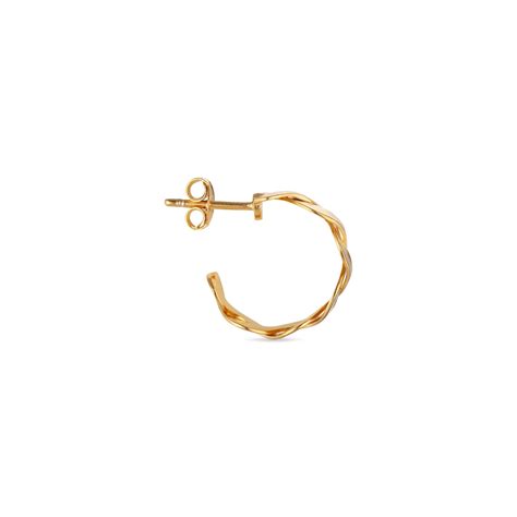 Small Wavy Hoop Forgyldt Sølv Jane Kønig Dirks Jewellery