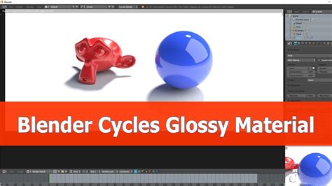 blender cycles glossy material beginner tutorial youtube