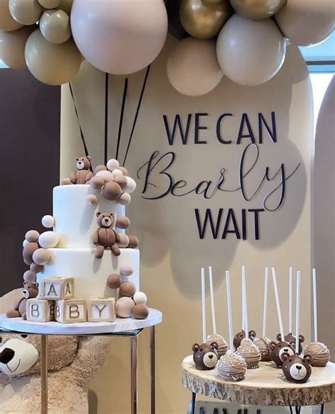 We Can Bearly Wait Teddybär party Geschlecht enthüllen dekoration