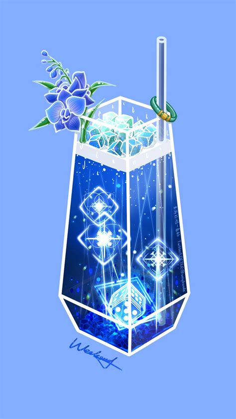 原神社区 米游社 瓶 おしゃれ イラスト 綺麗 綺麗な絵
